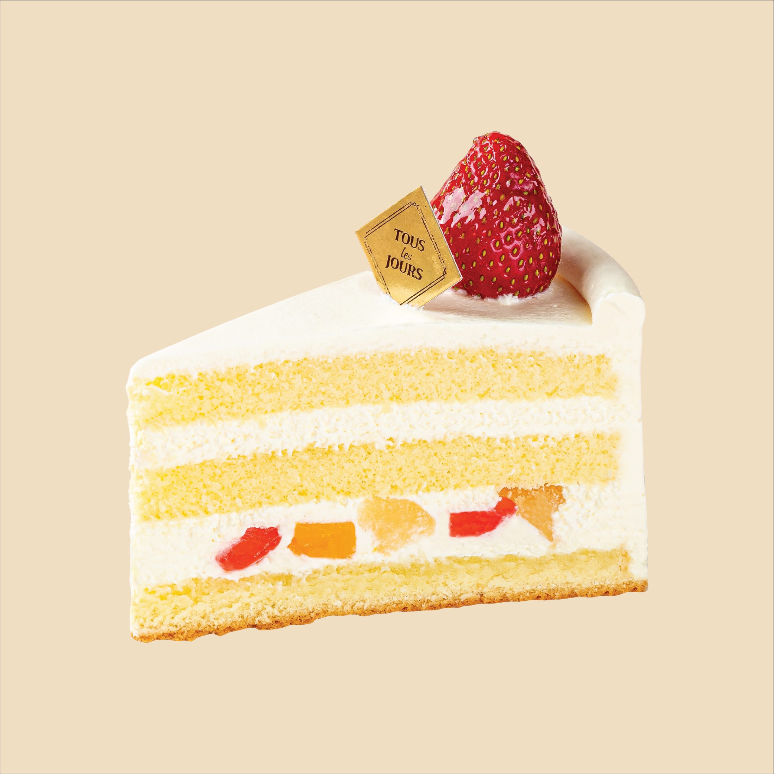 Signature Fresh Cream Piece Cake - Tous Les Jours